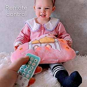 Mommy Yasmin - Soothe & Glow Talking Cloud | Muslim & Islamic Toy | Eid Gift | Quran & Dua | Interactive + Relaxing | Remote | for Baby + Toddlers + Kids (Pink)