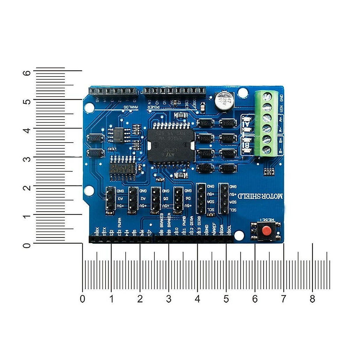KOOBOOK 1Pcs L298P Shield R3 Motor Driver Module Expansion Board H-Bridge 2A for Arduino UNO 2560