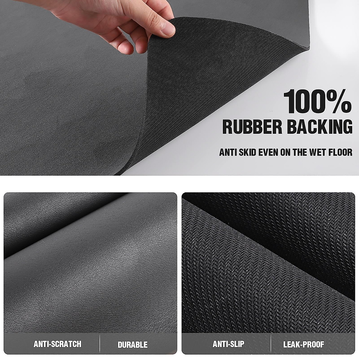 DK177 Coffee Mat Coffee Bar Mat Hide Stain Absorbent Drying Mat with Waterproof Rubber Backing Fit Under Coffee Maker Coffee Machine Coffee Pot Espresso Machine Coffee Bar Accessories-19"x12"