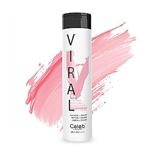 Celeb Luxury Viral Colorwash, Professional Semi-Permanent Hair Color Depositing Shampoo, Pastel Light Pink, 8.25 Fl Oz (Pack of 1)