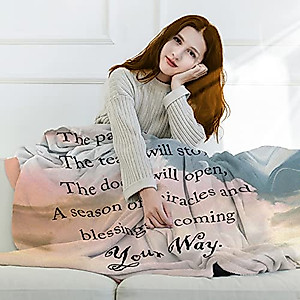Bible Verse Blanket Christian Gifts for Women Prayer Throw Blanket with Inspirational Thought Religious Spiritual Catholic Gifts for Women Get Well Soon Gifts for Women Healing Blanket 60"x50"