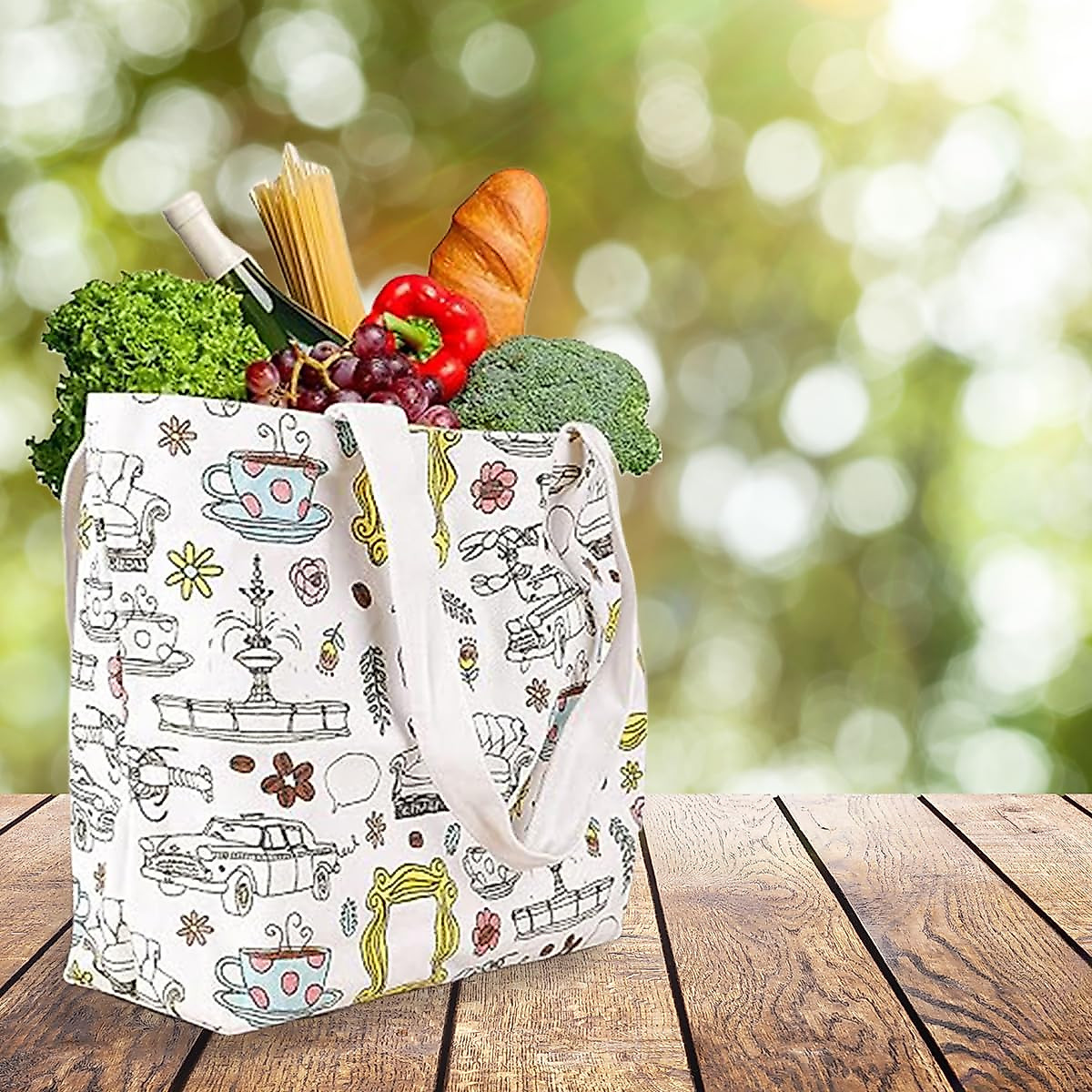 Economical Cotton Tote Bag, Lightweight Medium Reusable Grocery Shopping Cloth Bags, Suitable for DIY, Advertising, Promotion, Gift, Activity Shopping Bags Reusable Grocery Tote Bags