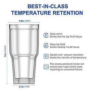 koodee 30 oz Tumbler with Lid-Stainless Steel Double Wall Vacuum Insulated Coffee Tumbler Cup with 2 Straws, 1 Lids and Brush (Wine Red)