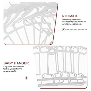 ULTECHNOVO Hangers 100 Pack Kids Hangers 10 Pcs Baby Hangers for Closet Non Laundry Infant Pant Hangers Shirt Coat Hanger for Nursery Toddler Clothing Hangers White Hangers 100 Pack Hangers 50 Pack
