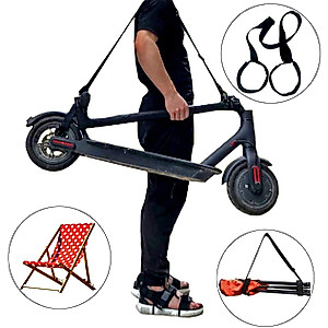 XccMe 2 Pack Adjustable Kick Scooter Shoulder Strap Kick Scooter Carrying Strap Universal Folding Chair Strap- No Further Damage to Your Back! (Chair Not Included， No Scooter)