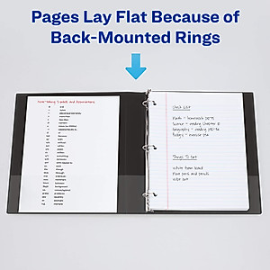 Avery Heavy-Duty View 3 Ring Binder, 1.5 Inch EZD Rings, Great for Portfolio Binders, Office Binders, School Notebook Binders, and More, 1 Red Binder (79171)