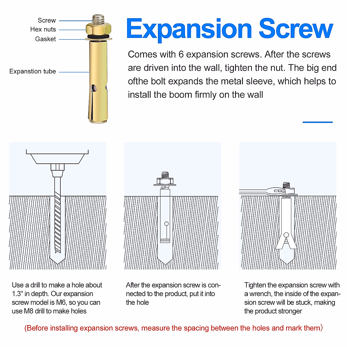 EMART Wall Mounting Triangle Boom Arm, Support 180° Flexible Rotation, Max Length 70.9 inches/180cm, Save Space, Photography Strobe Lighting Ring Light Softbox Reflector Umbrella Monolight