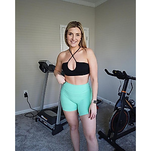 Aoxjox Women's Workout Sports Bras Jamie Deep V Fitness Backless Padded Training Gym Bra Yoga Crop Tank Top (Black, X-Small)