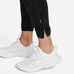 Nike Men's Therma-FIT Repel Challenger Running Pants, Black/Reflective Silver, Large