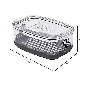 ProKeeper+ by Progressive Stackable Produce ProKeeper Storage Container with Stay-Fresh Vent System (PKS-912 (1.2 qt Berry Keeper))