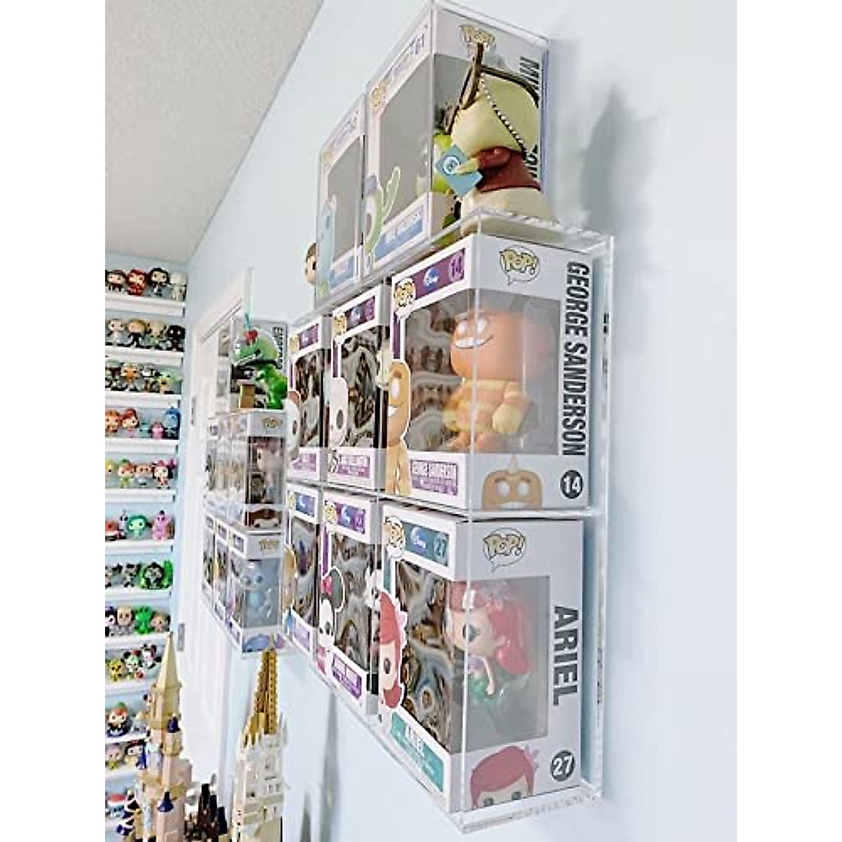 Acrylic Funko Pop Display Case - Fits 6 Regular Size Funko Pop Boxes, Even When in Soft Protectors [Compatible with YouTooz Vinyl Collectible Toy Figures] - Funko Pop Display Shelf