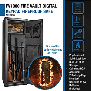Barska FV-1000 Fire Safe Vault, Black, One Size