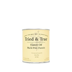 Tried & True Danish Oil, Pint - Pure Polymerized Linseed Oil Wood Finish, Ideal for Furniture, Rustic Pieces, & Priming Wood for other oil or epoxy-based products - Food Safe, Simple, Fast Curing