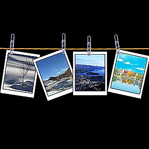 BronaGrand 50pcs Small Clear Plastic Utility Paper Clip, Clothespins Clip, Clothes Line Clips,Photo Clips 3.5x0.7x1cm