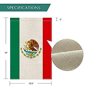 AVOIN Mexican MX National Garden Flag Vertical Double Sized, Día de independecia Yard Outdoor Decoration 12.5 x 18 Inch