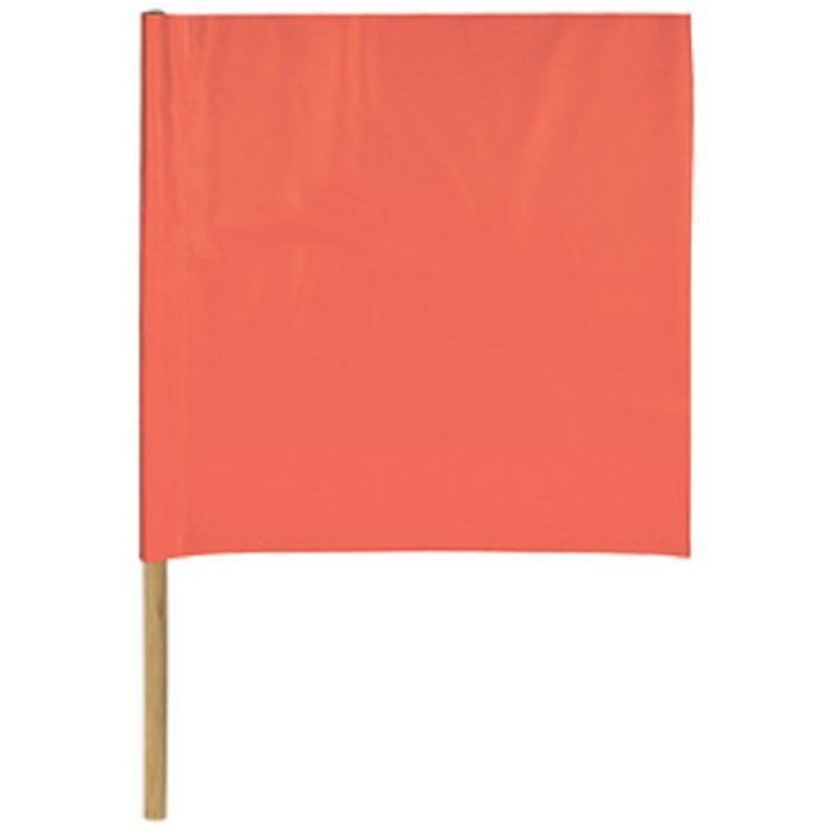 Safety Flag SF18-24 18-Inch Vinyl Safety Flags with Dowel, Red/Orange