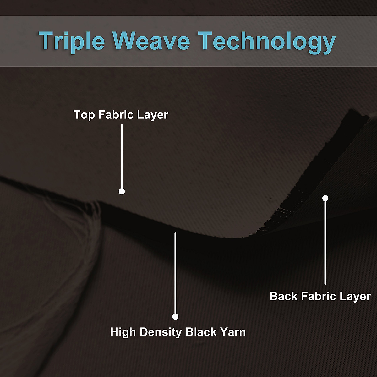 RYB HOME Patio Outdoor Curtains - Waterproof Blackout Privacy Porch Curtains Stain Resist Terrace Shade for Lawn & Garden Pergola Indoor Outdoor Decor, 1 Panel, W 52 x L 108 inch, Brown