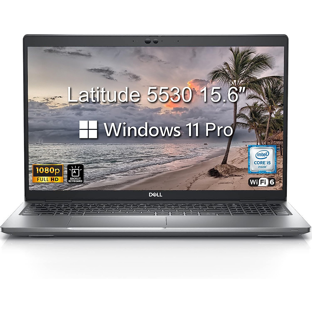 Dell 2023 Latitude 5000 5530 Business Laptop Computer, 15.6" FHD, 12th Gen Intel 10 Cores i5-1235U, 16GB DDR4 RAM, 1TB PCIe SSD, WiFi 6, Bluetooth 5.2, Backlit Keyboard, Gray, Windows 11 Pro