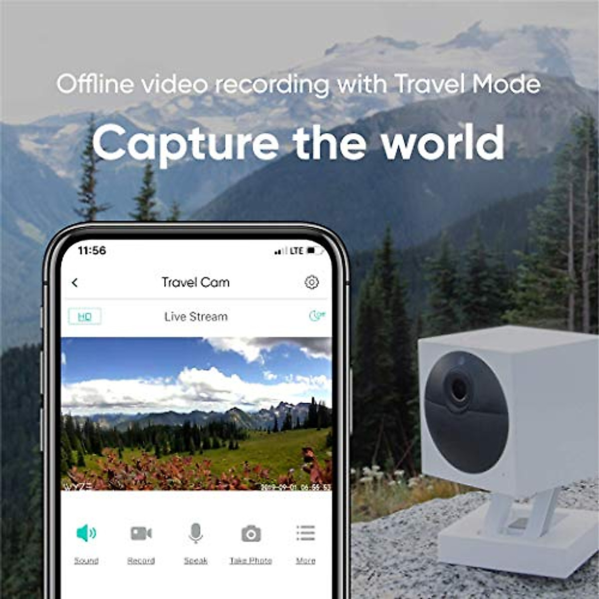 WYZE Cam Outdoor Add-on Camera, 1080p HD Indoor/Outdoor Wire-Free Smart Home Camera with Night Vision, 2-Way Audio, Works with Alexa & Google Assistant (base station required)