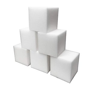 Foamma White Foam Pit Cubes/Blocks 4” x 4” x 4” 30 Pack for Gymnastics, Freerunning and Parkour Courses, Skateboard Parks, BMX, Trampoline Arenas