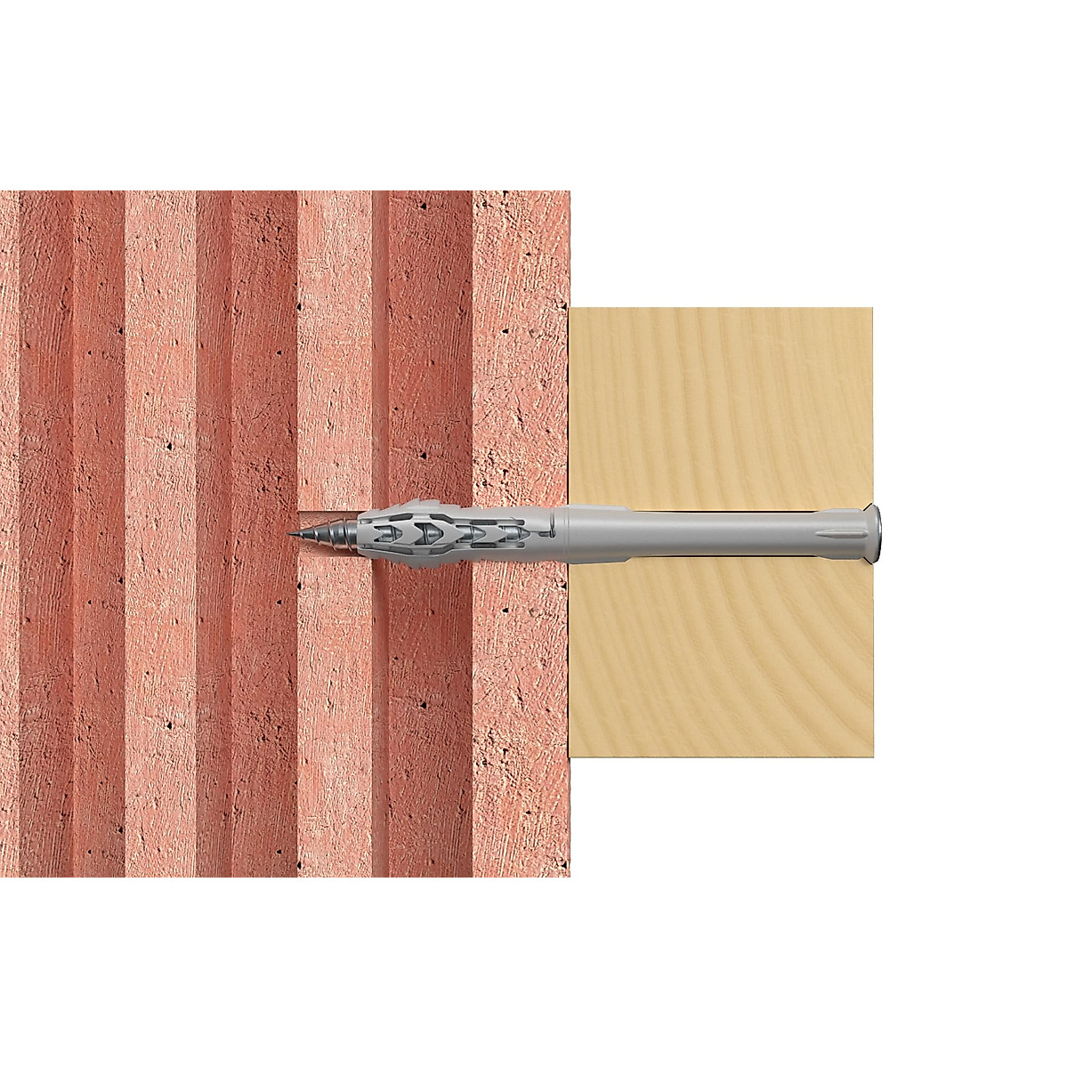 fischer Frame Fixing SXR 10x120 T 3/8" Diameter with Safety Screw Gvz TRX Head 50pcs Low Anchorage Depth Use in Solid and Hollow Building Materials Suitable for Push-Through Installation