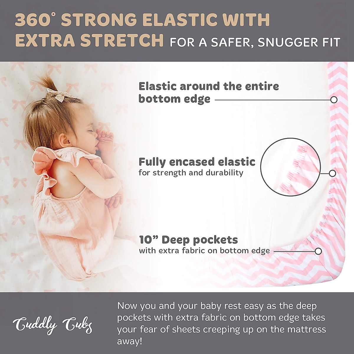 Baby Crib Sheets Girl 2 Pack | Jersey Cotton Fitted Crib Sheet Set and Toddler Bed Sheets | Pink Baby Girl Crib Sheets | Standard Crib and Toddler Bed Mattress Size 28 x 52 Inch