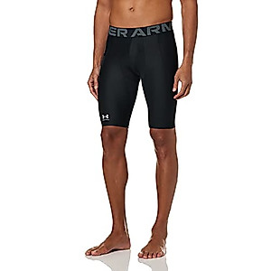 Under Armour Men's HeatGear Pocket Long Shorts , Black (001)/Pitch Gray , Medium