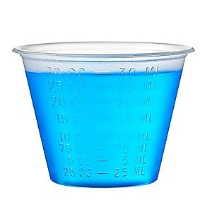 Medicine Cups - Disposable Graduated Medical Grade Plastic Measuring Cups (100)