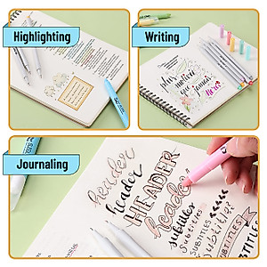 Mr. Pen- Bible Gel Highlighters and Fineliner Pens No Bleed, Pastel Colors, 10 Pack, Bible Journaling Kit, Bible Highlighters and Pens No Bleed, Bible Pens, Gel Highlighters, No Bleed Highlighters