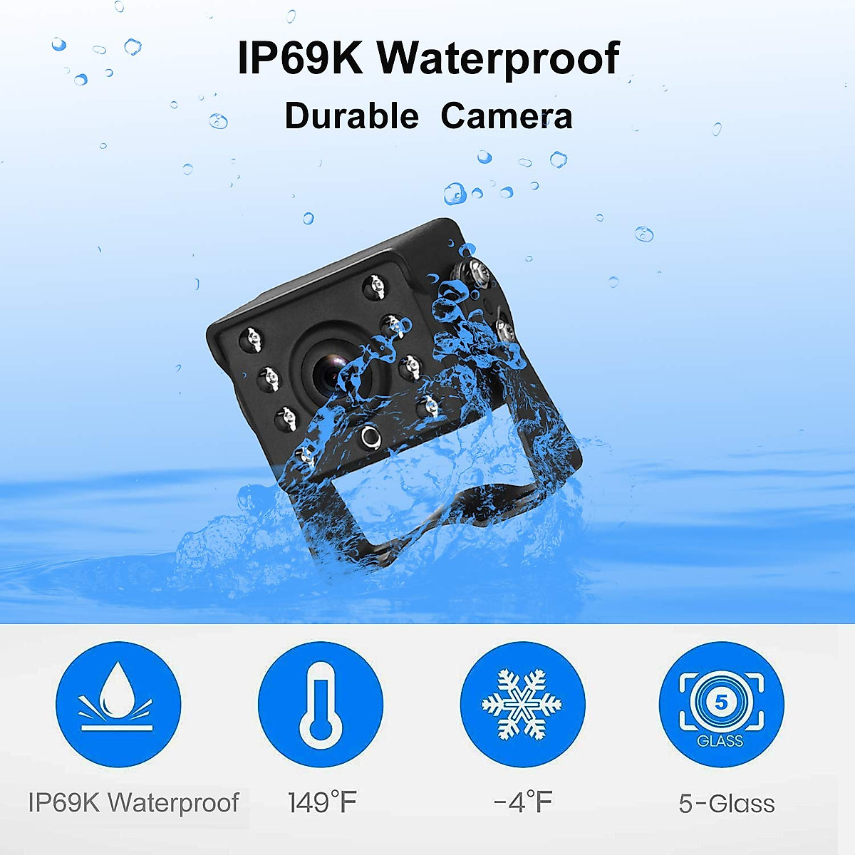 Yakry Y64 HD Backup Camera Wired with 4-PIN Connector Compatible with Y14 System