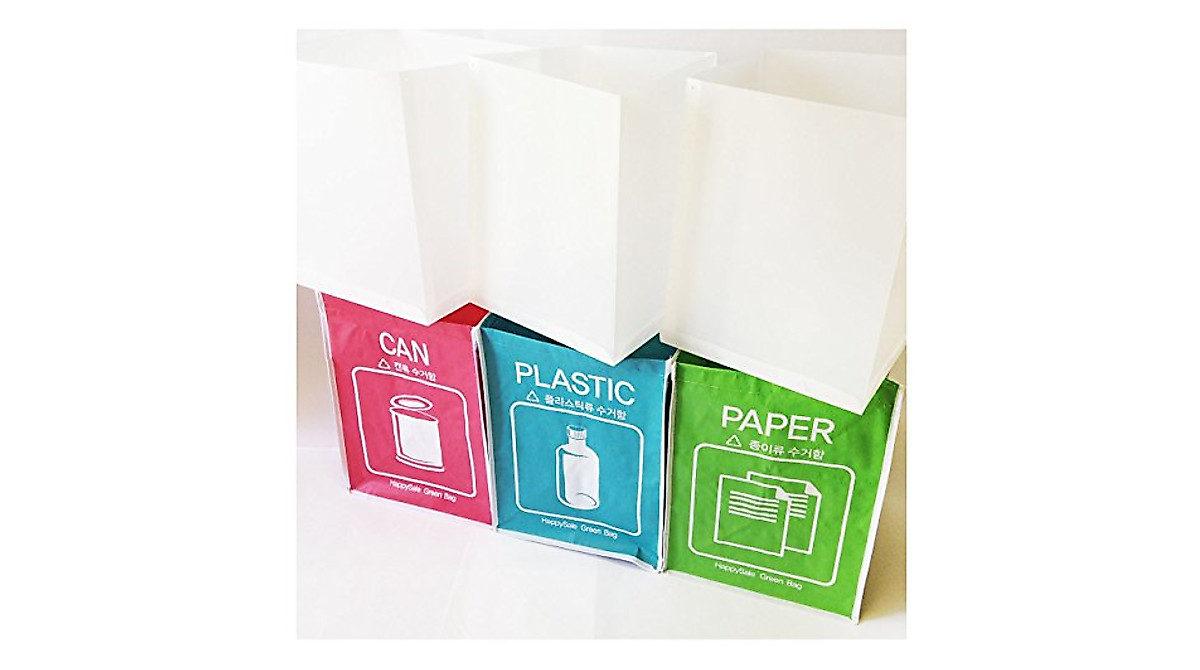 Happy Sale 3-Bin Recycle Bag - Save Space & Organize