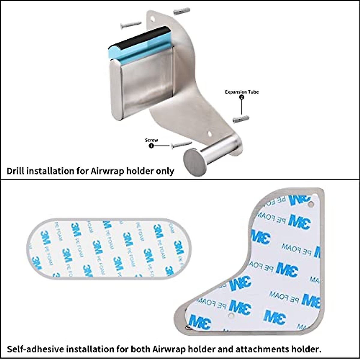 Banjekt Compatible for Storage Holder Dyson Airwrap Complete, SUS304 Dyson Airwrap Holder Wall Mount, Self-Adhesive Dyson Accessory Holder Dyson Stand