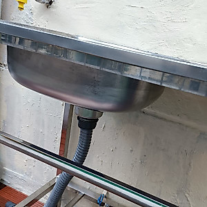 Stainless Steel Laundry Sink, 1 Compartment Single Bowl Kitchen Utility Sink, Commercial Workstation Sink Basin for Outdoor Garage Restaurant Kitchen Room, Inner Size 13.8"L x 12.2" W x 6.3"D