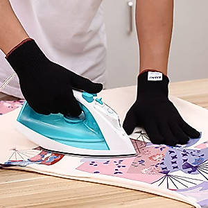 BASALT Cotton Working Gloves Cotton Knit Gloves Light-duty String Knit (6 Pairs, Medium)