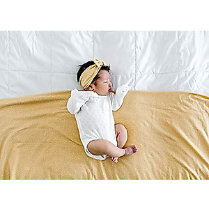 Copper Pearl Baby Swaddle Blanket - Premium Knit Baby Blanket, Large Soft Stretchy Receiving Blankets for Baby Boy and Girl, Swaddles for Newborn, Infant, and Toddler (Marigold)