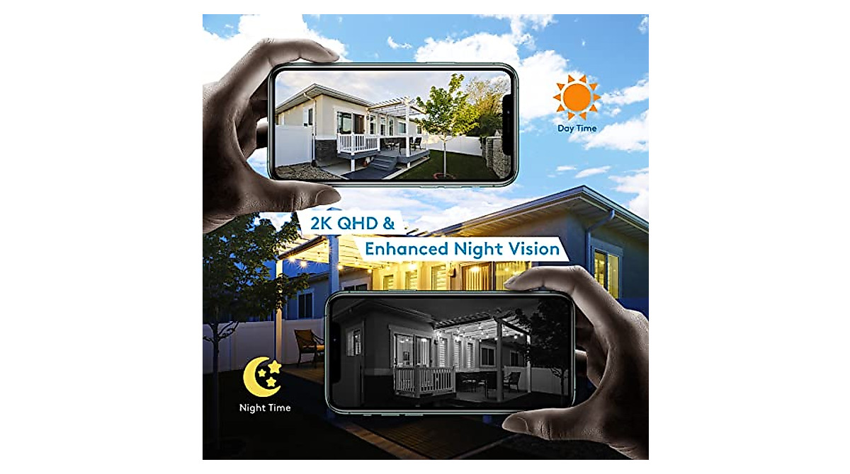 DEKCO 2K Solar Wireless Outdoor Security Camera 360°