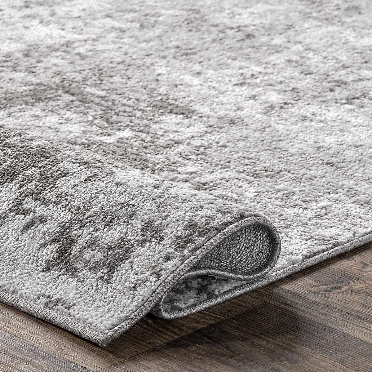 nuLOOM Jade Faded Abstract Area Rug, 5x8, Light Grey