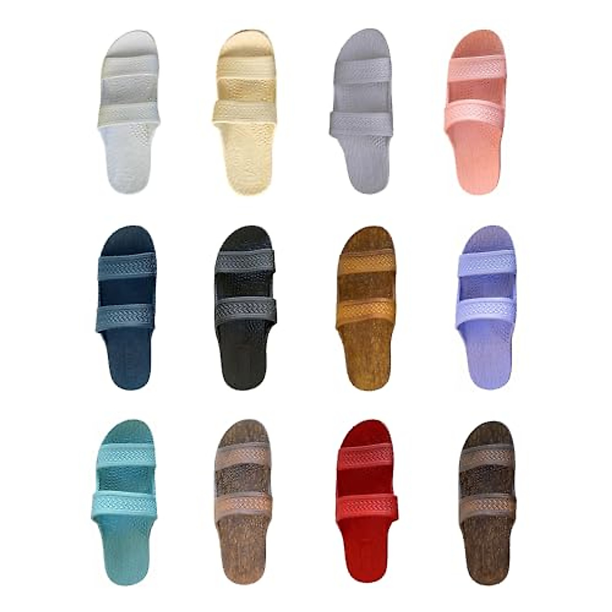 J-Slips Sandals for Women and Men - Comfortable Jesus Jandals for Beach, Summer, and Shower - Waterproof Hawaiian Slides in 12 Colors, Sandalias (Kona, W9)