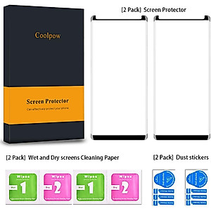 【2-PACK】Coolpow Designed for Samsung Galaxy Note 9 Screen Protector, Case Friendly, Anti-Bubble, 3D Curved, Full Coverage, 9H Hardness, HD Clear, Note 9 Screen Protector Tempered Glass Cell phone Film