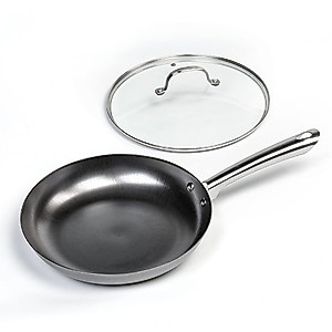 Lehman's Cast Iron Skillet - Nitrogen Hardened Cookware, Tough but Lightweight, No Need to Season, Heatproof Glass Lid Included - 11 inch