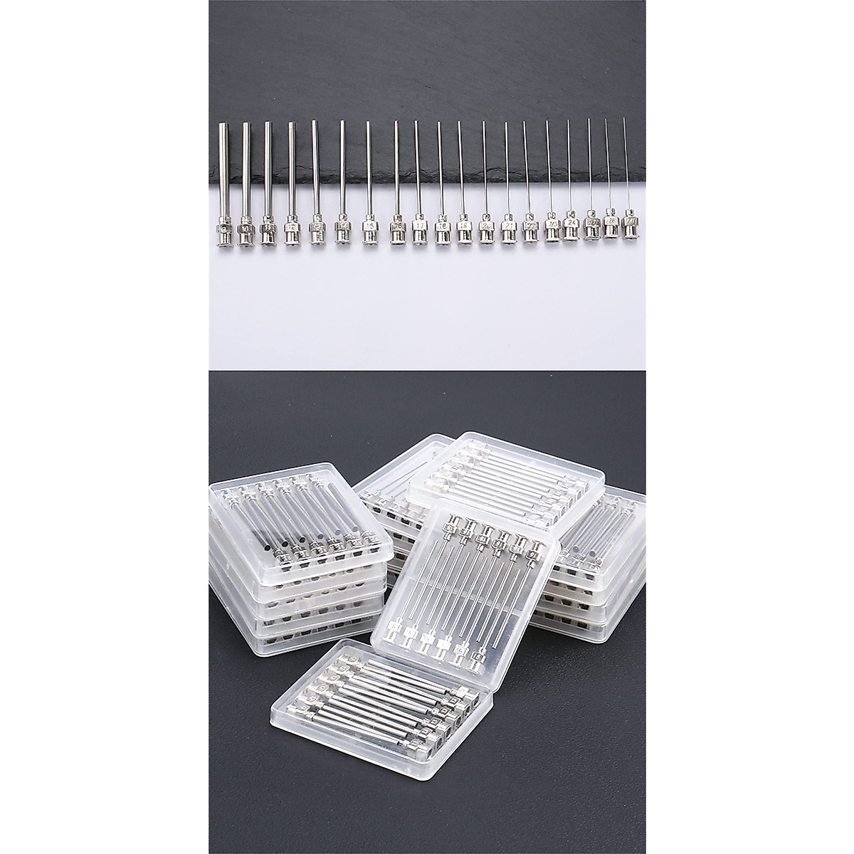 12Pcs 20G Dispensing Needle Set, Stainless Steel Syringe Dispensing Blunt Tip - 2inch/50mm, Blunt Tip, All Metal