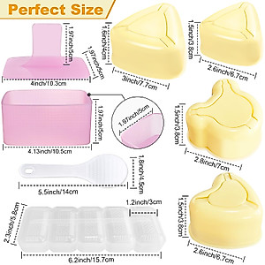 Onigiri Mold, 8 Pcs Rice Mold Musubi Maker Kit, Musubi Maker Press Mold, Classic Triangle Rice Ball Mold Maker Sushi Mold for Kid Lunch Bento, Home DIY