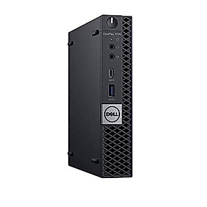 Dell Optiplex 7070 Micro (MFF) PC Intel Core i5-8600T up to 3.70 GHz, 16GB DDR4, M.2 256GB PCIe NVMe, Dual-b and 2x2 802.11ac WiFi, MU -MIMO + Bluetooth 5, Windows 10 Pro (Renewed)