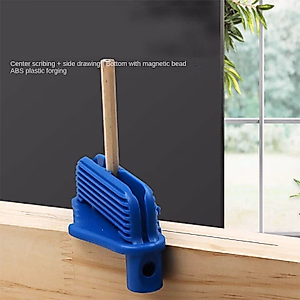 CLAHJQX 2Pcs Center Scriber Line Scriber Woodworking Marking Offset Marking Tool Center Mark Finder Tool Wood Scribe Marking Gauge Fits Standard Wooden Pencils