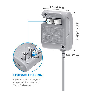 DS Lite Charger, VOYEE DS Lite Charger Replacement for Nintendo DS Lite, AC Adapter Compatible with Nintendo DS Lite Charger (100-240v) (Renewed)
