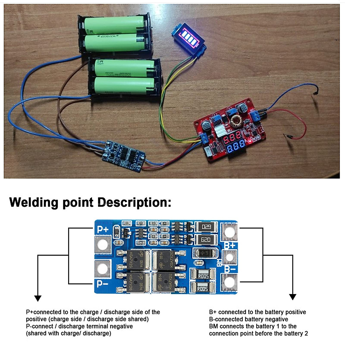 Aideepen 5PCS 2S 10A BMS Lithium PCB Protection Boards 8.4V 7.4V 8.4V-9V PCM PCB Li-ion Lipo 2 Cell Pack with Balance Function Charger Protection Circuit Board