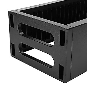 SALUTUY Game Holder Rack, Stylish Multimedia Storage Functional Game Accessories Organizer Game Disc Storage Organizer Shelf Space-Saving Adjustable for Game Discs