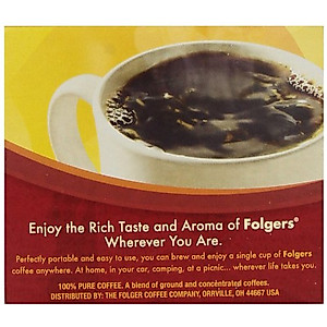 Folgers Coffee Singles Classic Roast Coffee Bags, 6 Ounce, (Pack of 38)