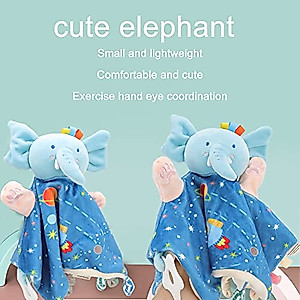Elephant Security Blanket, Fine Workmanship Puzzle Baby Blankets Unisex Small Lightweight Cute Elephant for Baby Carriage for Baby for Infanette
