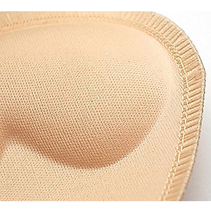 Elandy 1Pair Beige Reusable Breathable Sponge Bikini Breast Enhancers-Thickening Swimwear Bra Insert Pad Swimwear Push-up Booster Pads (Style A)